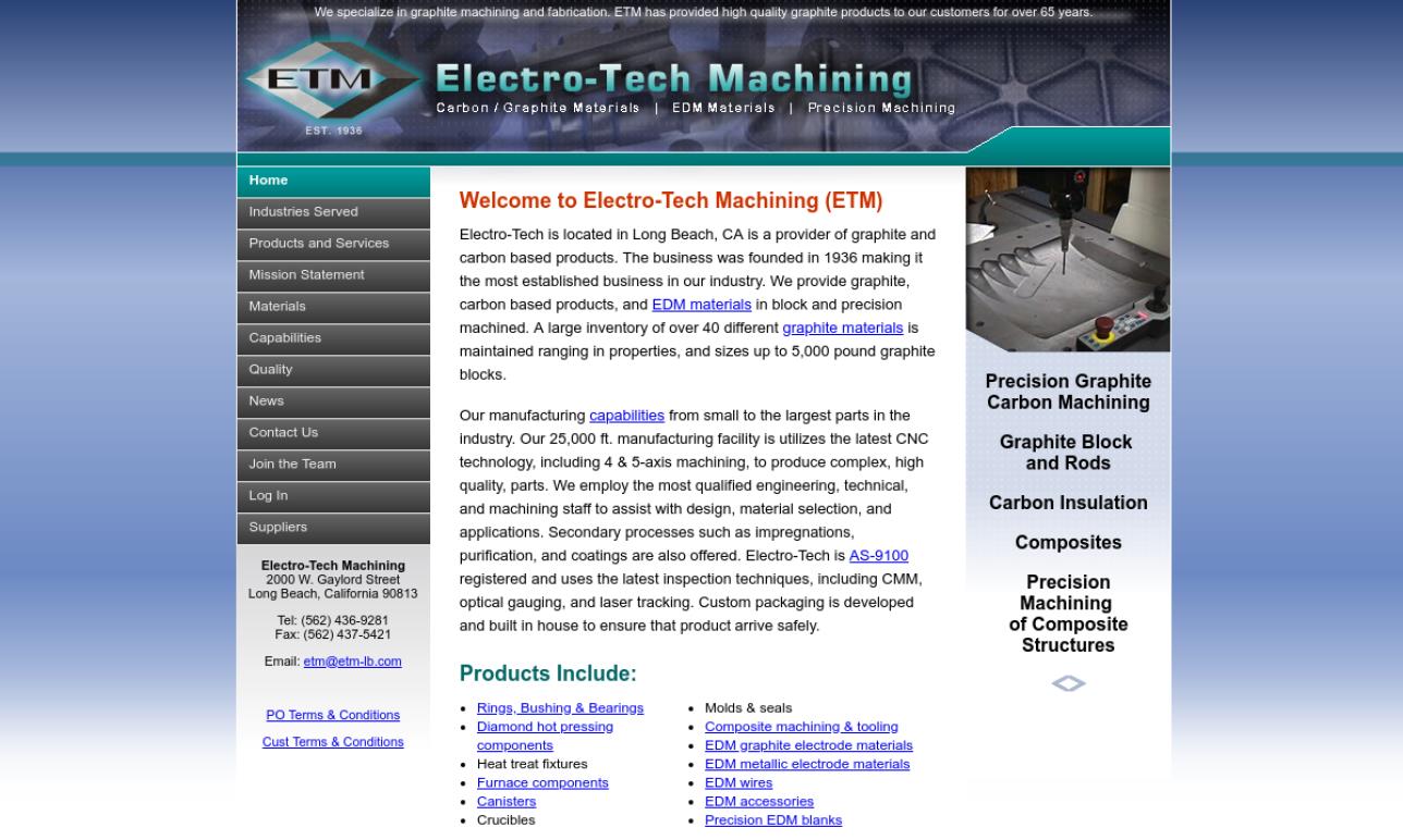 Electro-Tech Machining | Machined Graphite